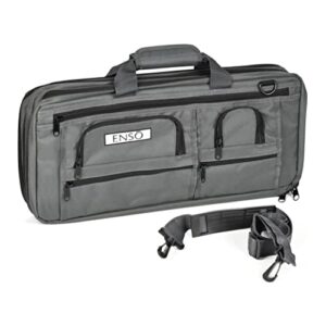 enso chef’s knife bag – 18 pocket, canvas, graphite gray