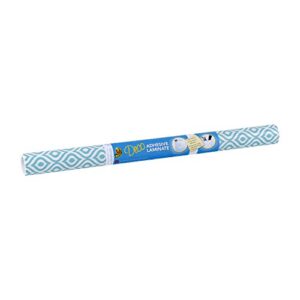 duck brand 284137 deco adhesive laminate, 20-inch x 12-feet, sea foam ikat