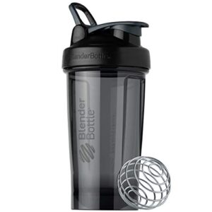 blenderbottle shaker bottle pro series perfect for protein shakes and pre workout, 24-ounce, black