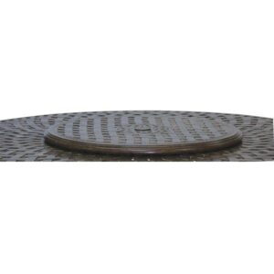 darlee signature 28-inch cast aluminum lazy susan – antique bronze