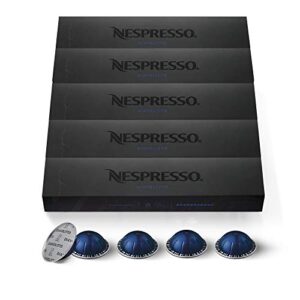 nespresso capsules vertuoline, diavolitto, dark roast espresso coffee, 10 count (pack of 5), brews 1.35oz (vertuo line only)