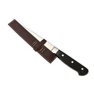 knife edge guards, knife sheath, leather sheath for fixed blade knife, knife guard, chef knife covers or sleeves, knife protector, blade covers, knives not included (brown)