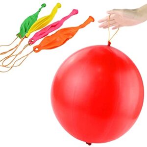 RUBFAC 36 Punch Balloons Punching Balloon Heavy Duty Party Favors For Kids, Bounce Balloons with Rubber Band Handle for Birthday Party