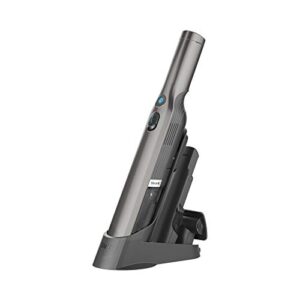 shark wv201 wandvac handheld vacuum, lightweight at 1.4 pounds with powerful suction, charging dock, single touch empty and detachable dust cup