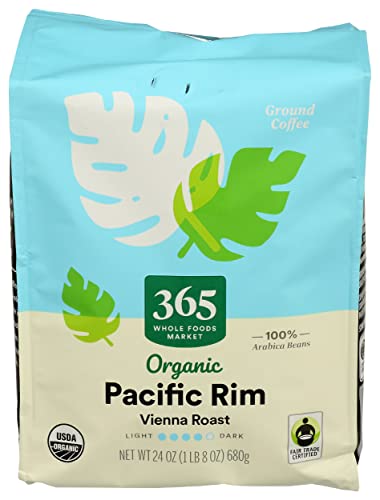 365 by Whole Foods Market, Coffee Vienna Roast Pacific Rim Ground Organic, 24 Ounce