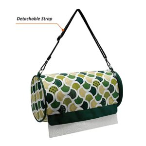 Olve Kitchen Paper Towel Holder Hanging Paper Towel Dispenser Cover for Kitchen, Camping Outdoor (Green)