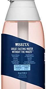 Brita Insulated Filtered Water Bottle with Straw, Reusable, BPA Free Plastic, Blush, 26 Ounce