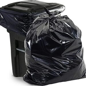 Aluf Plastics 65 Gallon Trash Bags Heavy Duty - (Huge 50 Pack) - 1.5 MIL - 50" x 48" - Large Black Plastic Garbage Can Liners for Contractor, Lawn and Leaf, Outdoor, Storage, Commercial, Industrial