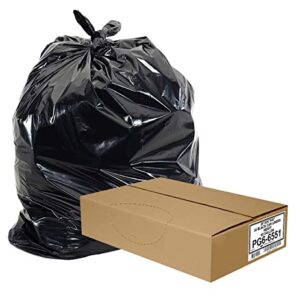 Aluf Plastics 65 Gallon Trash Bags Heavy Duty - (Huge 50 Pack) - 1.5 MIL - 50" x 48" - Large Black Plastic Garbage Can Liners for Contractor, Lawn and Leaf, Outdoor, Storage, Commercial, Industrial