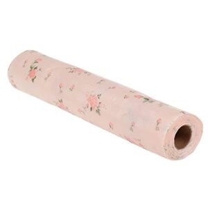 Non-Adhesive Drawer Shelf Liners Set of 2 Rolls Home Kitchen Cabinet Decorative Liners, Moisture-Proof, Beautiful Flower Pattern