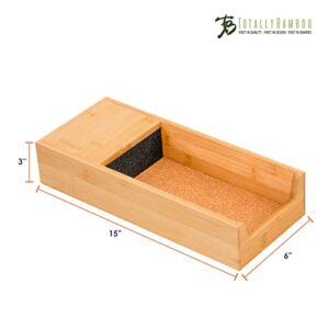 Totally Bamboo Universal Knife Caddy, Organizer and Holder for Drawer or Countertop