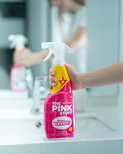 Stardrops - The Pink Stuff - The Miracle Multi-Purpose Spray, Window & Glass Cleaner, and Bathroom Foam Spray Bundle (1 Multi-Purpose Spray, 1 Window & Glass Cleaner, 1 Bathroom Foam Spray)