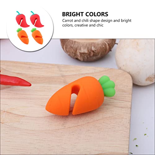 Cabilock 8Pcs Spill- proof Lid Lifter Silicone Lid Lifts Carrot Chili Kitchen Pot Lid Holders Lid Stand Heat Resistant Holder Keep The Lid Open