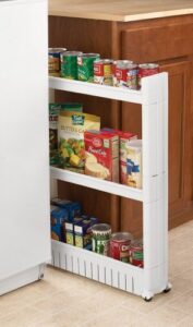 rolling slide out kitchen storage tower