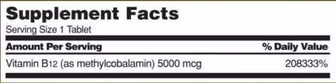 Adema Kirkland-Signature Quick Dissolve B-12 5000 mcg, 300 Tablets Dietary Supplement