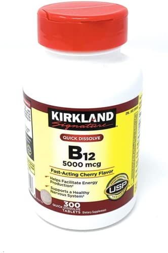 Adema Kirkland-Signature Quick Dissolve B-12 5000 mcg, 300 Tablets Dietary Supplement