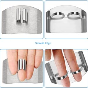 Finger Guards for Cutting, 4Pcs Stainless Steel Chop Guard for Fingers, Adjustable Finger Protector for Cutting Food to Avoid Injury when Cutting Food