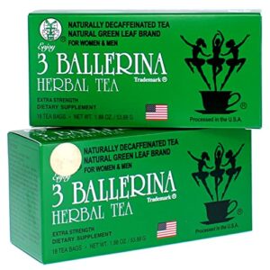 3 ballerina tea drink extra strength, 36 count (pack of 2)