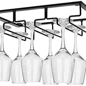 Household Wine Glass Rack, Wine Cabinet Goblet Rack, Wine Glass Rack, Wine Rack Hanging Rack (3 Rows 1 Pack)