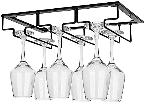 Household Wine Glass Rack, Wine Cabinet Goblet Rack, Wine Glass Rack, Wine Rack Hanging Rack (3 Rows 1 Pack)