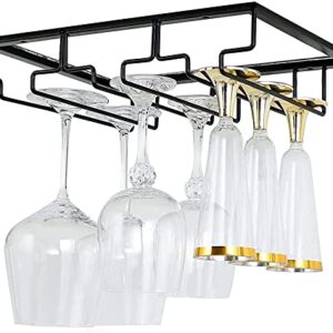 Household Wine Glass Rack, Wine Cabinet Goblet Rack, Wine Glass Rack, Wine Rack Hanging Rack (3 Rows 1 Pack)