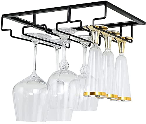 Household Wine Glass Rack, Wine Cabinet Goblet Rack, Wine Glass Rack, Wine Rack Hanging Rack (3 Rows 1 Pack)