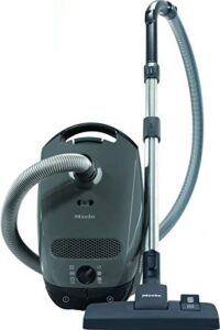 miele classic c1 pure suction bagged canister vacuum, graphite grey – portable, household