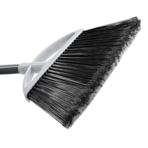 Radley & Stowe Angle Broom & Dustpan Set with Dual-Textured Bristles (Grey)