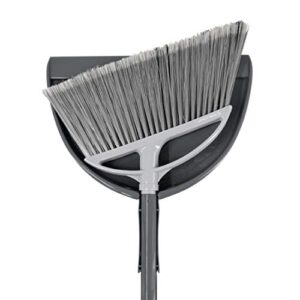 Radley & Stowe Angle Broom & Dustpan Set with Dual-Textured Bristles (Grey)