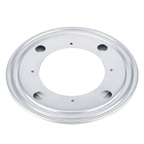 Rotating Swivel Turntable Plate Heavy Duty Round Shape Galvanized Lazy Susan Bearing for Kitchen Shelves Book(8 inch-Sliver)