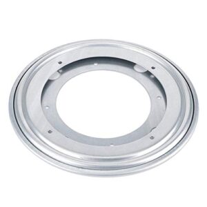 Rotating Swivel Turntable Plate Heavy Duty Round Shape Galvanized Lazy Susan Bearing for Kitchen Shelves Book(8 inch-Sliver)