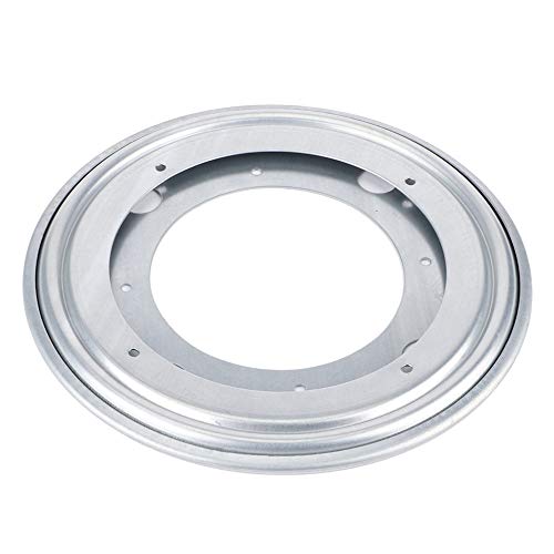 Rotating Swivel Turntable Plate Heavy Duty Round Shape Galvanized Lazy Susan Bearing for Kitchen Shelves Book(8 inch-Sliver)