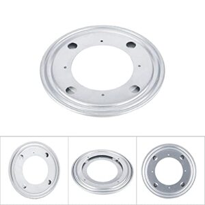 Rotating Swivel Turntable Plate Heavy Duty Round Shape Galvanized Lazy Susan Bearing for Kitchen Shelves Book(8 inch-Sliver)