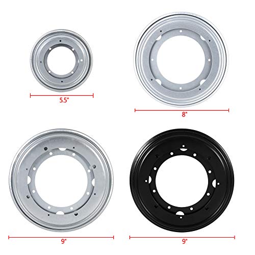 Rotating Swivel Turntable Plate Heavy Duty Round Shape Galvanized Lazy Susan Bearing for Kitchen Shelves Book(8 inch-Sliver)