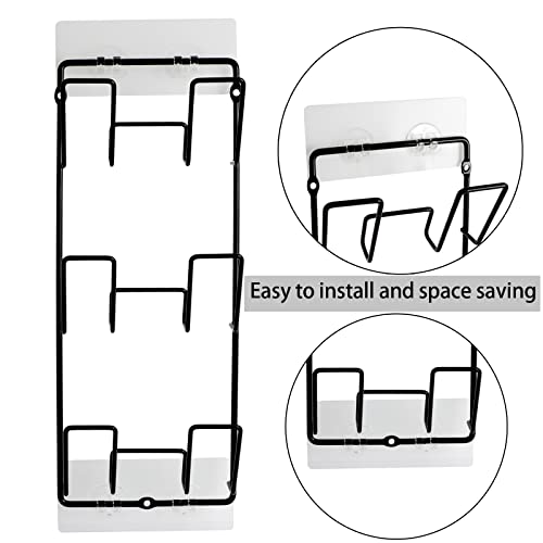 Cokorgue Pot Lid Organizer for Cabinet Door No Drilling, Pot Lid Holder for Kitchen Organization & Storage, 2 Pack Black