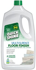 quick shine multi surface floor finish 64oz | cleaner & polish to use on hardwood, laminate, luxury vinyl plank lvt, tile & stone | safer choice w/clean shine technology | protect-refresh