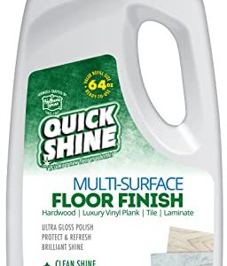 Quick Shine Multi Surface Floor Finish 64oz | Cleaner & Polish to use on Hardwood, Laminate, Luxury Vinyl Plank LVT, Tile & Stone | Safer Choice w/Clean Shine Technology | Protect-Refresh