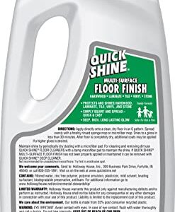 Quick Shine Multi Surface Floor Finish 64oz | Cleaner & Polish to use on Hardwood, Laminate, Luxury Vinyl Plank LVT, Tile & Stone | Safer Choice w/Clean Shine Technology | Protect-Refresh