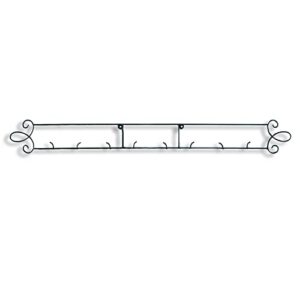 tripar 4-place horizontal black plate rack for collectible plates, plaques, dishes, & china