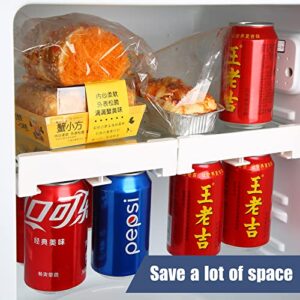 2Pc Hanging Soda Organizer for Refrigerator Adjustable Can Dispenser for Fridge More 50% Space Save Fridge Organizer Soda Fridge Storage Holds 16 Cans