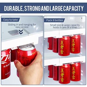 2Pc Hanging Soda Organizer for Refrigerator Adjustable Can Dispenser for Fridge More 50% Space Save Fridge Organizer Soda Fridge Storage Holds 16 Cans