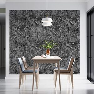 Granite Look Marble Effect Interior Film Vinyl Self Adhesive Peel-Stick Counter Top (VBS710(Matte Black Grey))