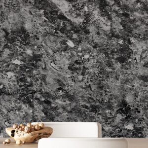 Granite Look Marble Effect Interior Film Vinyl Self Adhesive Peel-Stick Counter Top (VBS710(Matte Black Grey))