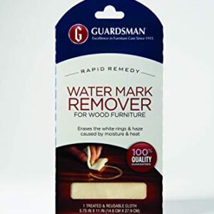 Guardsman Water Mark Remover Cloth - Erase White Rings & Haze Caused By Moisture and Heat - Reusable - 405200