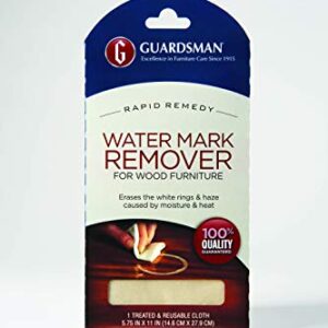 Guardsman Water Mark Remover Cloth - Erase White Rings & Haze Caused By Moisture and Heat - Reusable - 405200