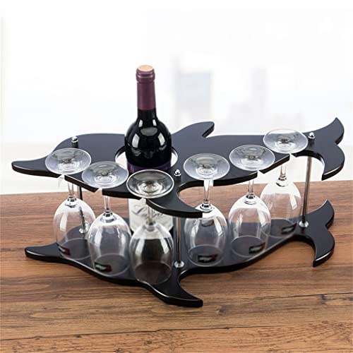 YFQHDD Wine Glass Rack Solid Wood Wine Rack Wine Bottle Rack European Home Furnishings