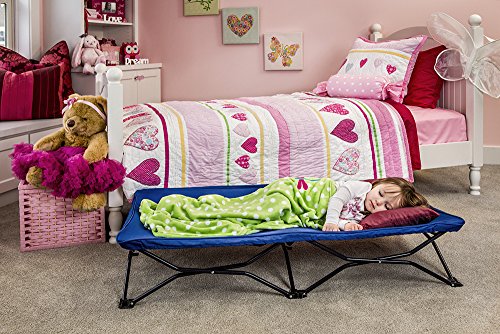 Regalo My Cot Portable Toddler Bed, Includes Fitted Sheet, Royal Blue , 48x24x9 Inch (Pack of 1)