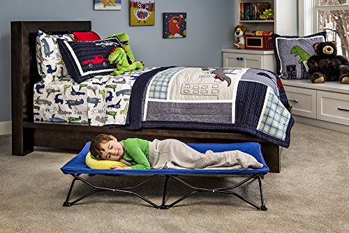 Regalo My Cot Portable Toddler Bed, Includes Fitted Sheet, Royal Blue , 48x24x9 Inch (Pack of 1)