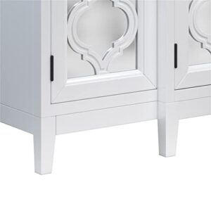 SEASD 59.8'' Mirrored Console, Sideboard for Living and Dining Room with 4 Cabinets and 3 Adjustable Shelves.