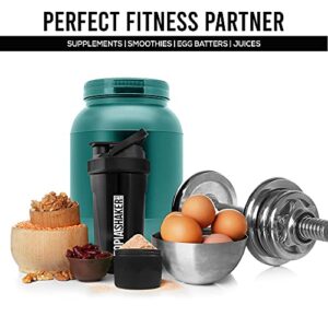 Utopia Home 2-Pack Shaker Bottle - 24 Ounce Protein Shaker Bottle for Pre & Post workout drinks - Classic Protein Mixer Shaker Bottle with Twist and Lock Protein Box Storage(All Black & Clear/Black)